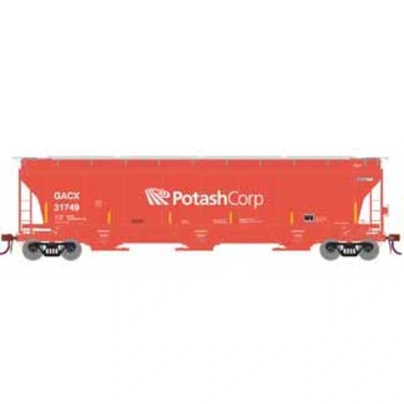Athearn Genesis G89947 HO Scale Trinity 3 Bay Covered Hopper Potash Corp GACX 31749 - Hobbies ...